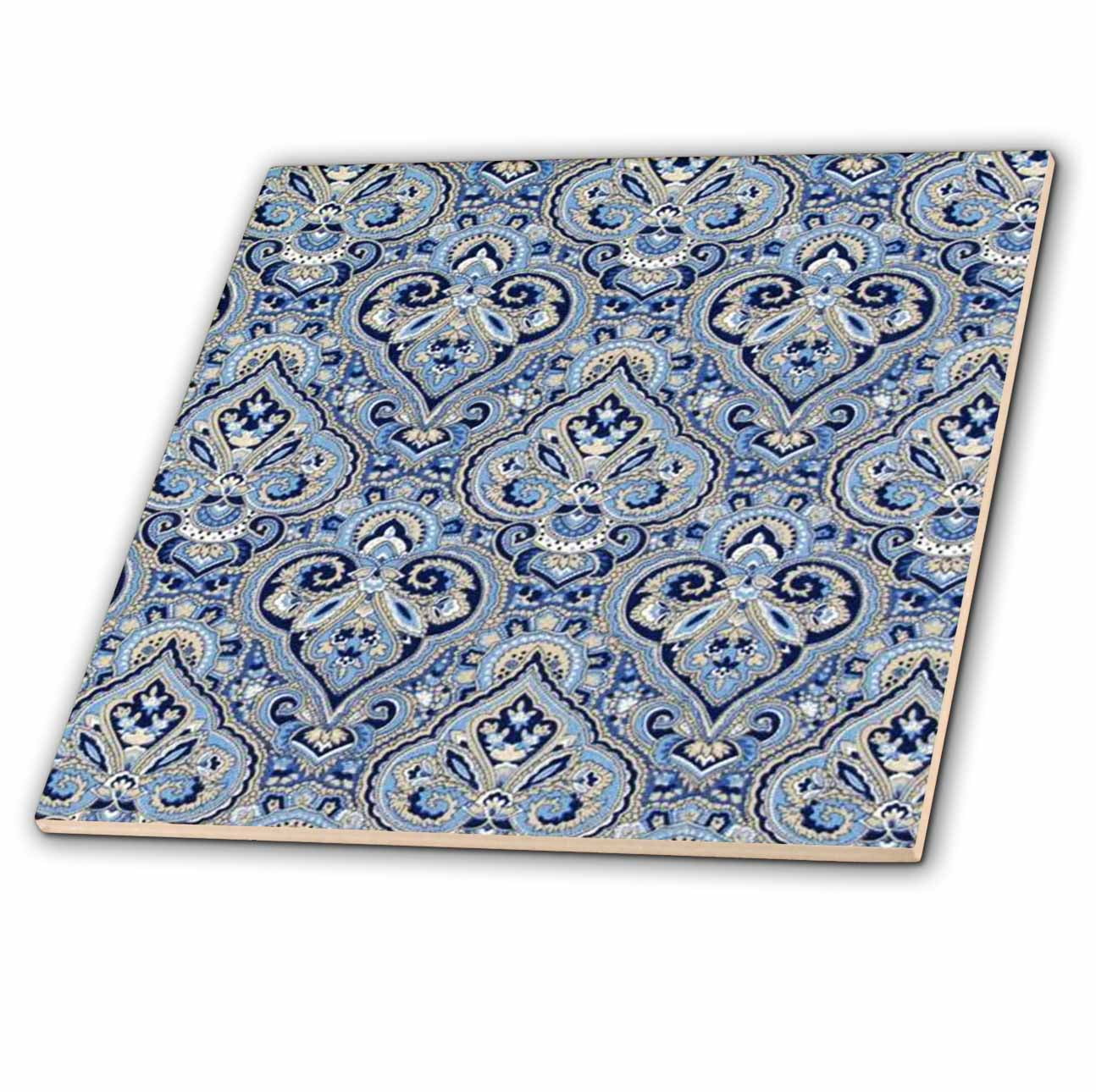 3dRose French Paisley Blue - Ceramic Tile, 6-inch - Walmart.com