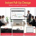 50 Inches Projector Screen Portable Floor Standing Fold-Out Roll-Up ...