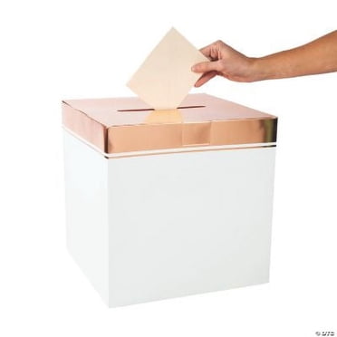 White & Gold Card Box, Birthday, Party Supplies, 1 Piece - Walmart.com