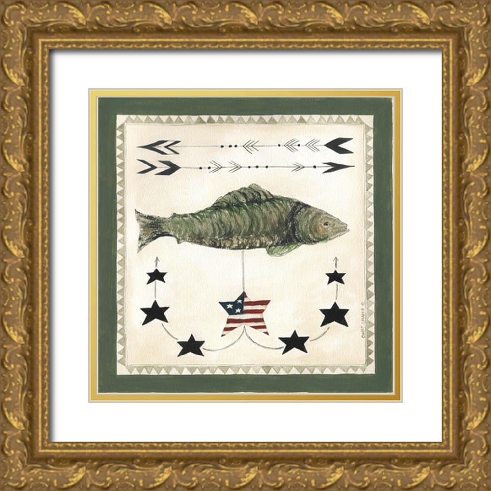 Shamp, Cindy 15x15 Gold Ornate Wood Framed with Double Matting Museum ...