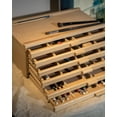 6-Drawer Art Supply Storage Box, Portable Beech Wood Organizer with ...
