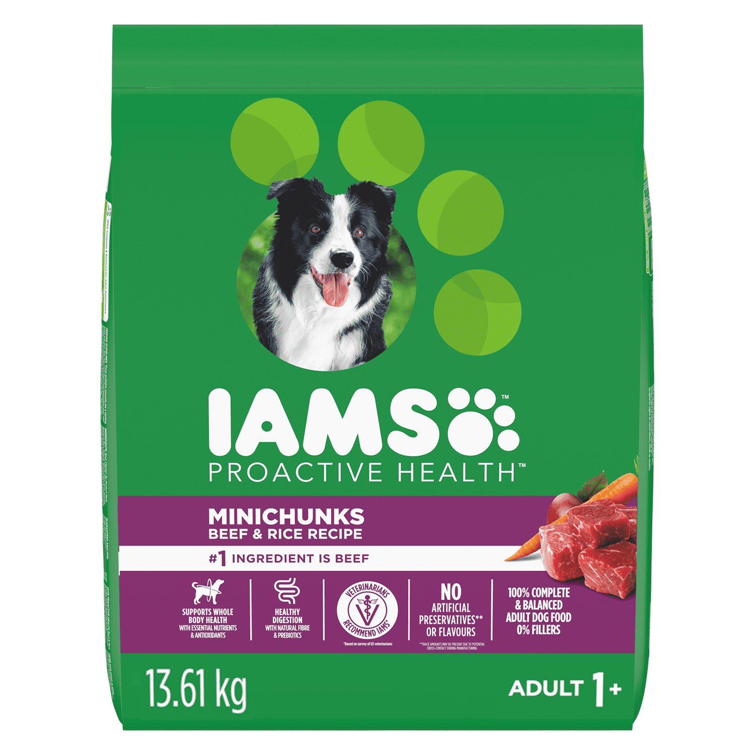 Click here for Iams Proactive Health Minichunks Beef & Rice Recip... prices