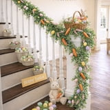 Easter Carrot & Egg Vine Decoration - Colorful Spring Branches & Leaves ...