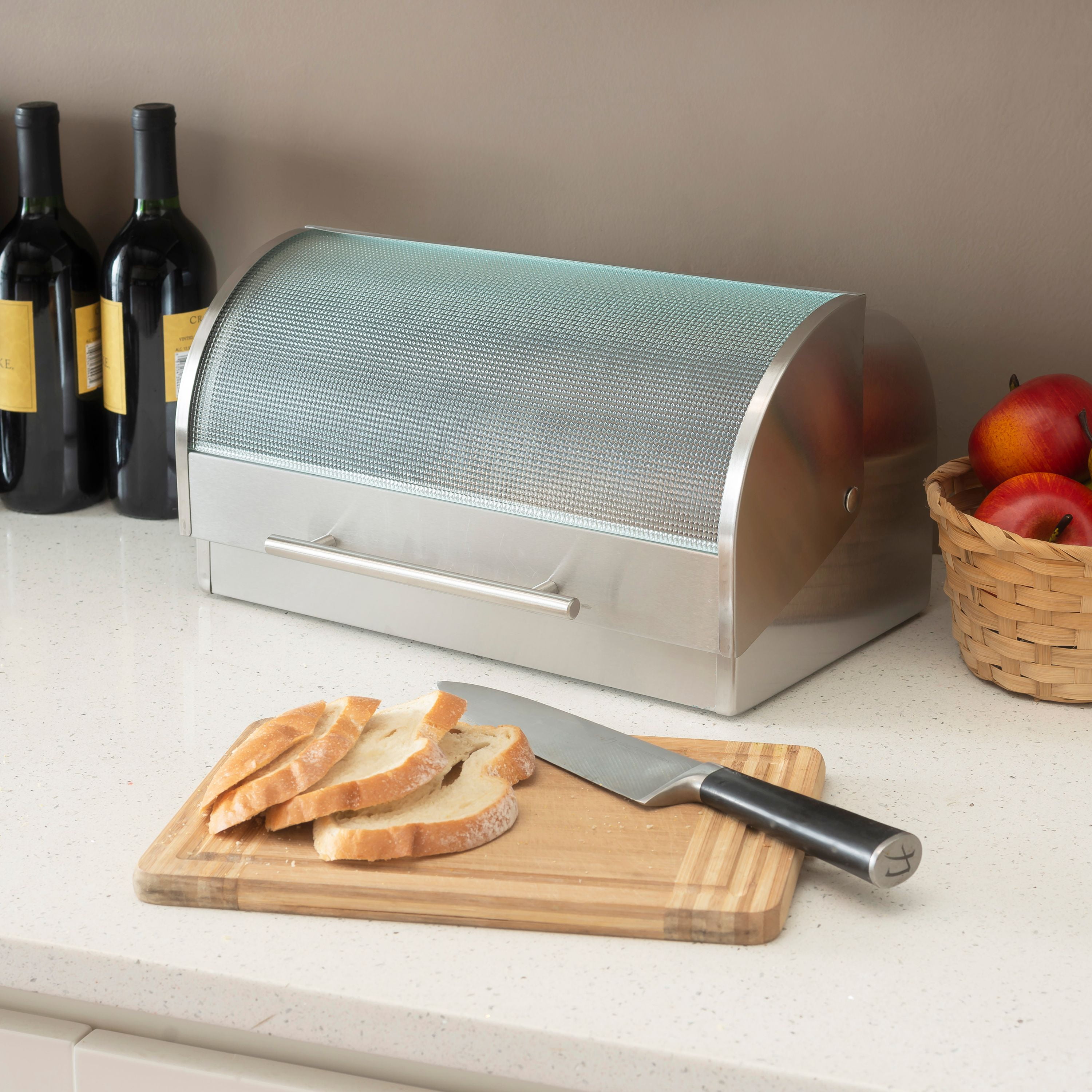 Home Basics Stainless Steel Bread Box, Stainless Steel - Walmart.com
