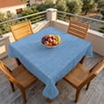 Blue Vintage Linen Table Cloth 54x54in, Waterproof Square Tablecloth ...
