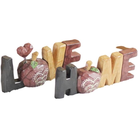 Home Sign Resin Figurine Free Standing Block Cutout Letters Sign Table ...