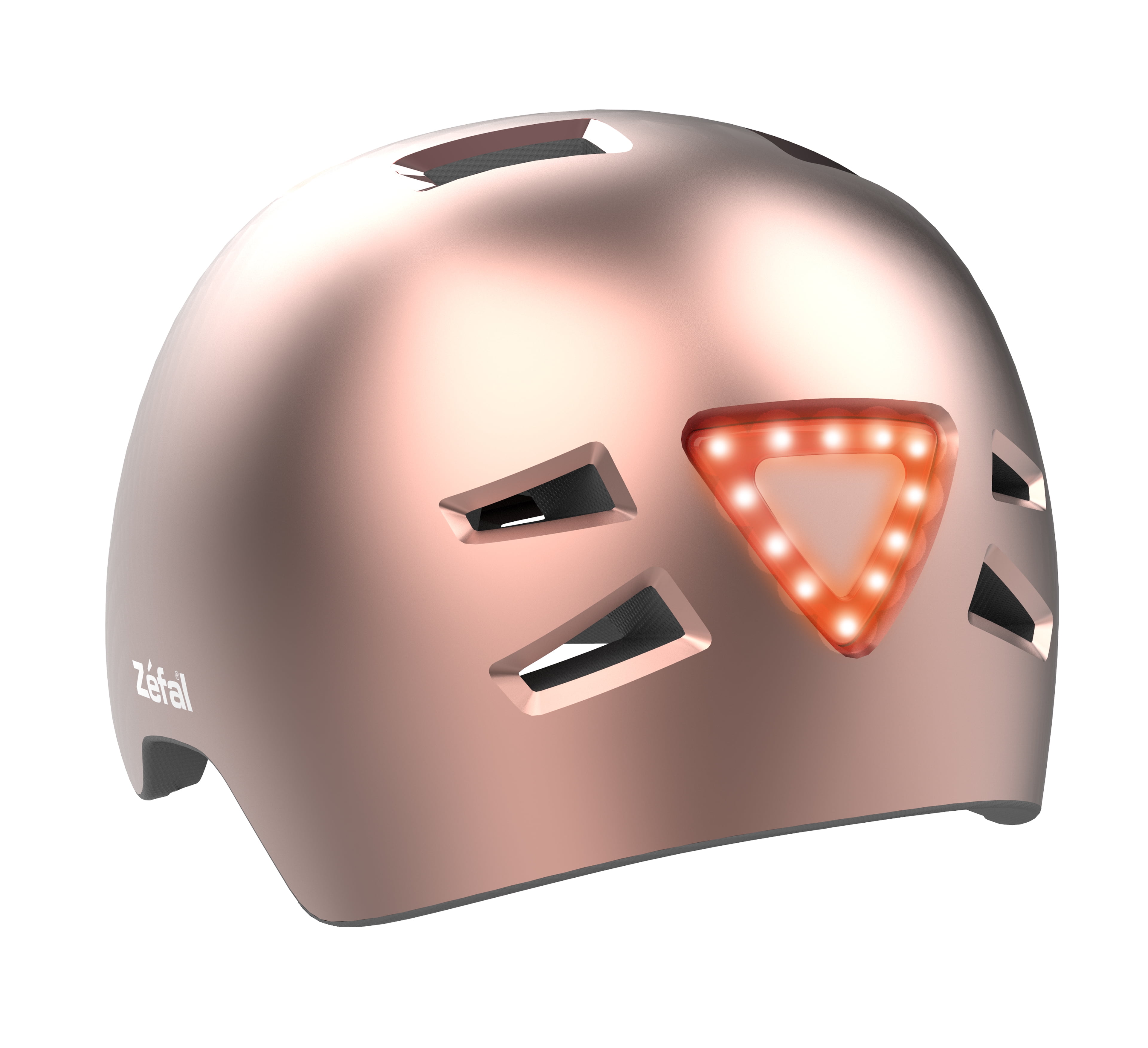 Zefal Rose Gold Light-Up Lightweight Adult Bike Helmet (Ages 14 ...