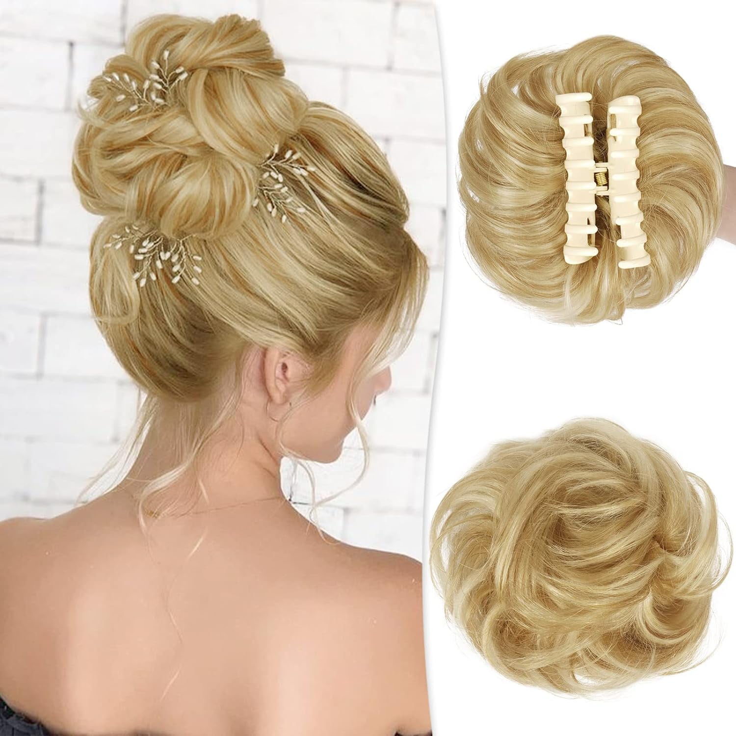 Click here for Ghsdfbb Claw Clip Messy Bun Hair Piece 100 Real Hu... prices