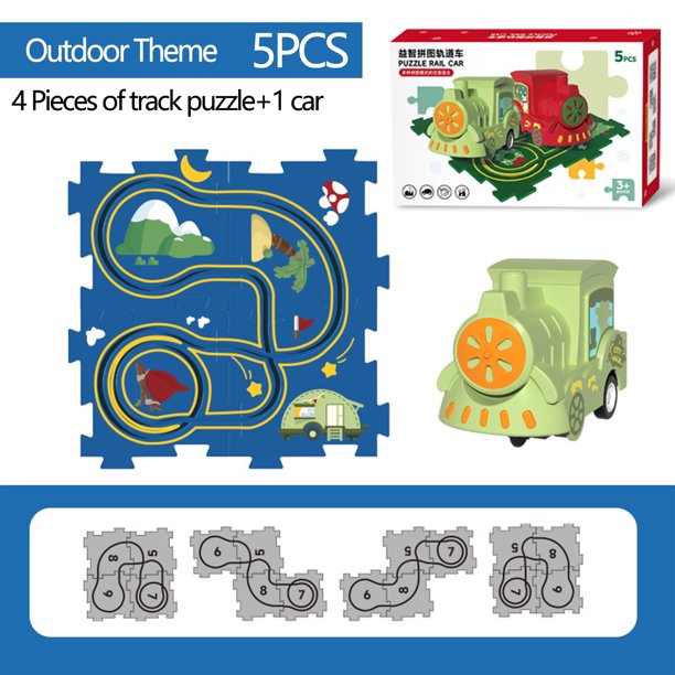 LSLJS Diy Assembly Electric Cart Upgrade Children's Puzzle Track Game ...