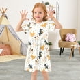 Dog Tennis Grass Short Sleeve Dress A-Line Cute Midi Casual Sundress 2 ...