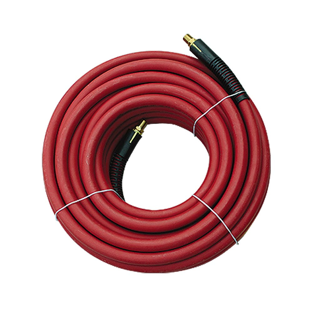 Interstate Pneumatics HA46-025EBS Red Rubber Hose 3/8" x 25 feet 1/4 ...