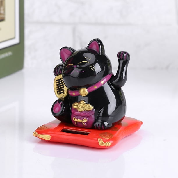Solar Powered Waving Cat, Luck Wealth Welcoming Cats Lucky Fortune Cat ...