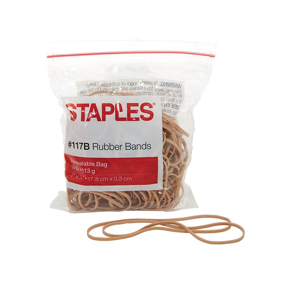 Staples Rubber Bands Size #117B 808016 - Walmart.com - Walmart.com