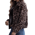 Women's Leopard Fleece Jacket Crop Zip Long Sleeve Jackets - Walmart.com