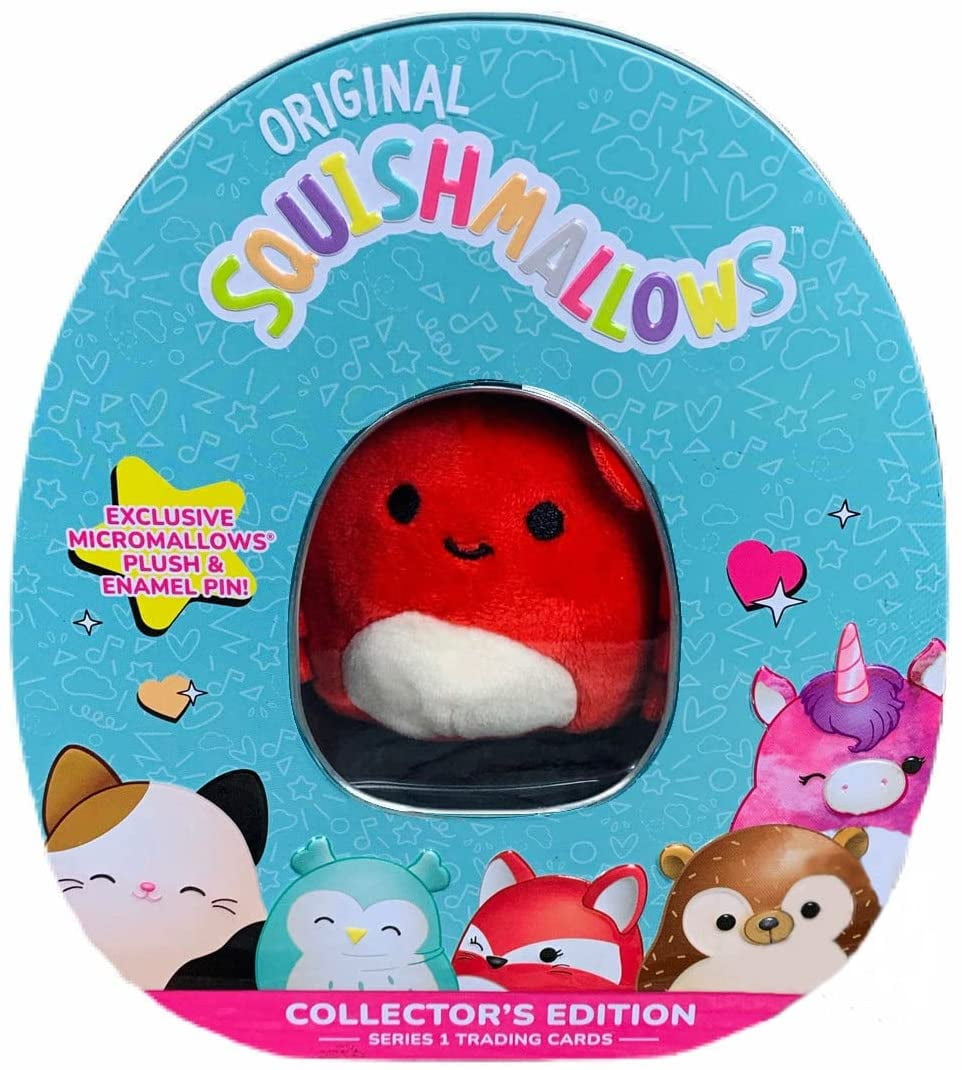 Squishmallows Official Kellytoy Collector's Tin Set with Squishmallows Official Kellytoy Collector's Tin Set with