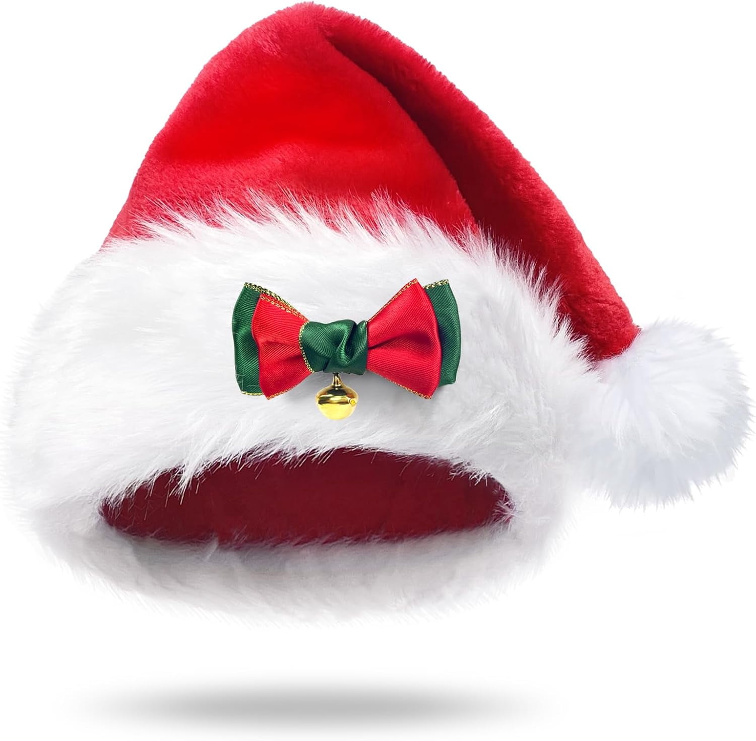 PinesC Santa Hat Kids Red Velvet Santa Claus Hat Christmas Hat For Boys ...