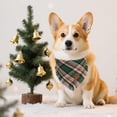 Christmas Bandanas with Tassels Edges, Stylish Red Plaid Scarf Bib ...
