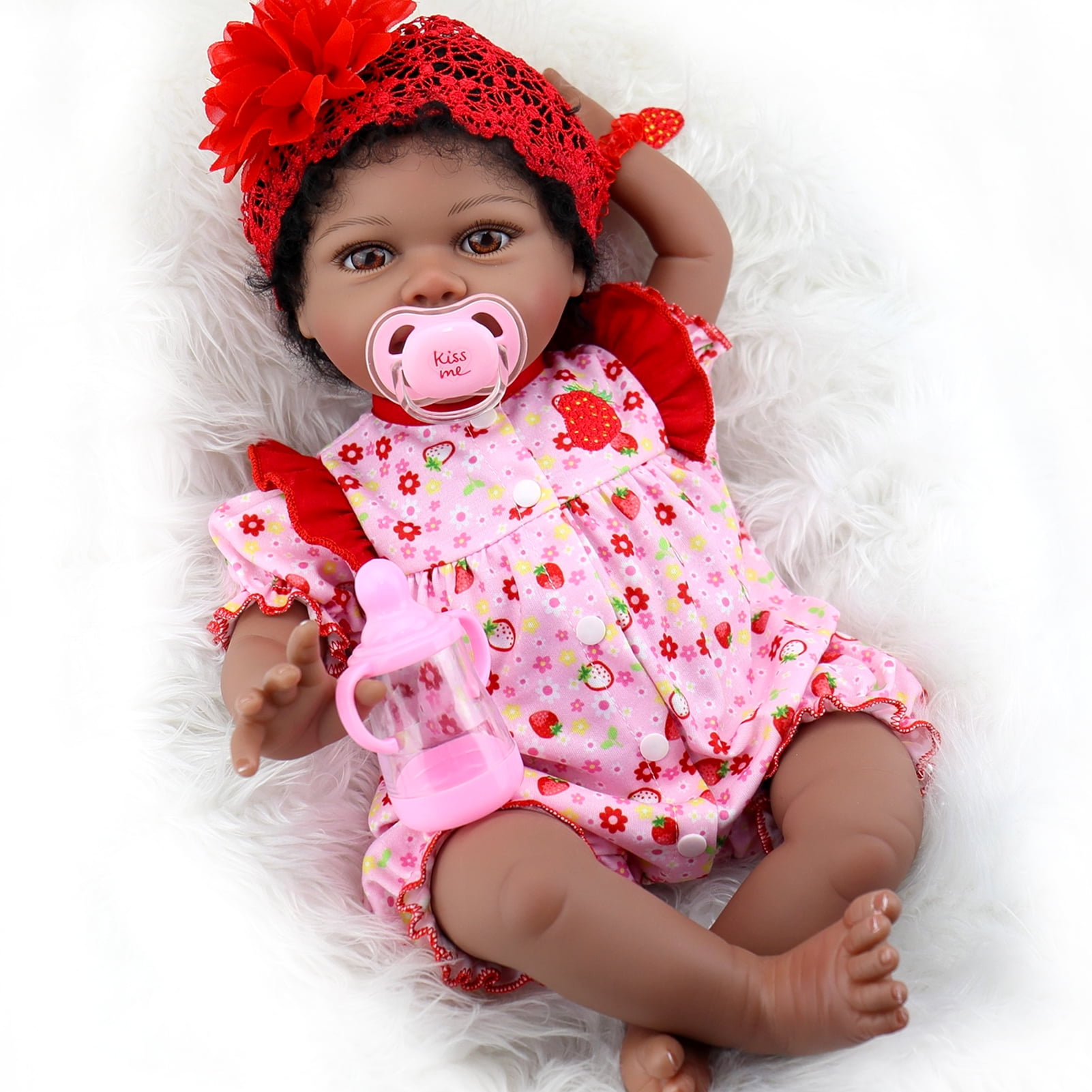 Buy Aori Black Reborn Baby Dolls African American Girl Doll with All ...