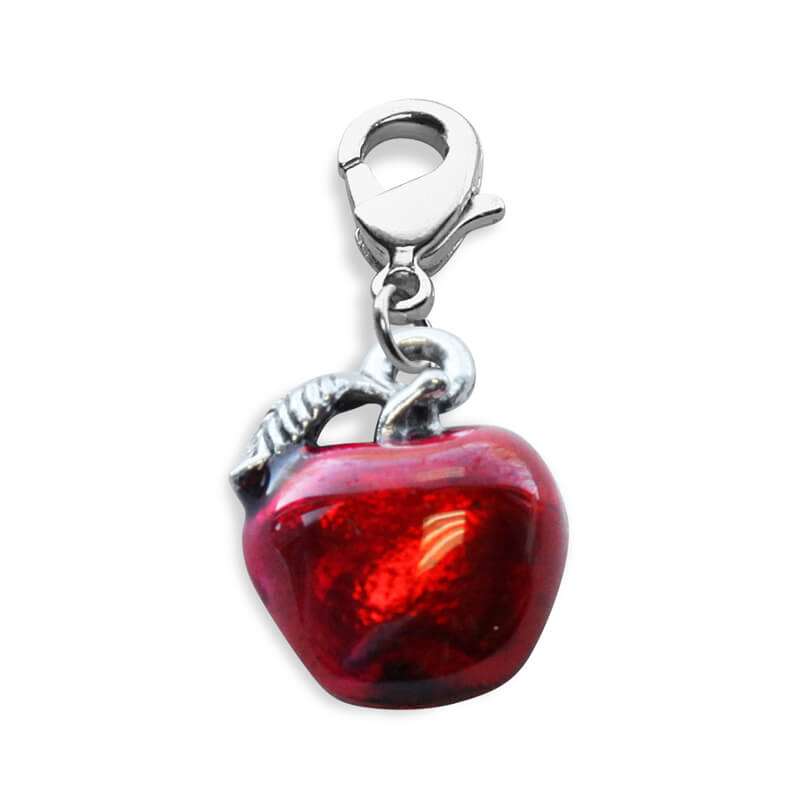 Red Apple Charm Dangle in Silver - Walmart.com