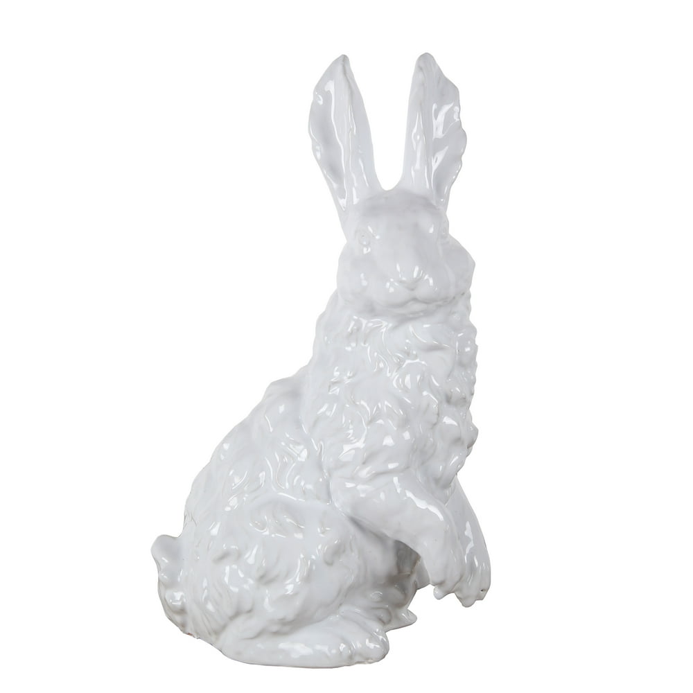 Privilege Traditional White Ceramic Rabbit 20321 - Walmart.com ...