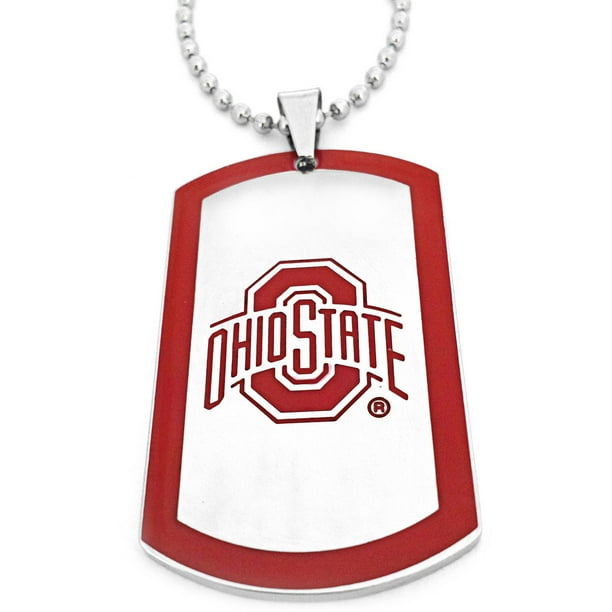 NCAA Ohio State Buckeyes Stainless Steel Dog Tag Men's Necklace ...