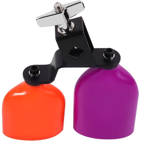 Cowbell for Drum Set High and Low Tones Double Mounted Bell Kit ...
