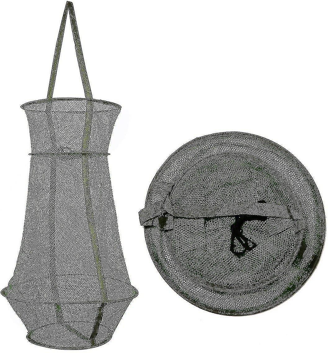 Fishing Cage Fishing Basket Collapsible Bucket Bag Fish Bait Trap For ...