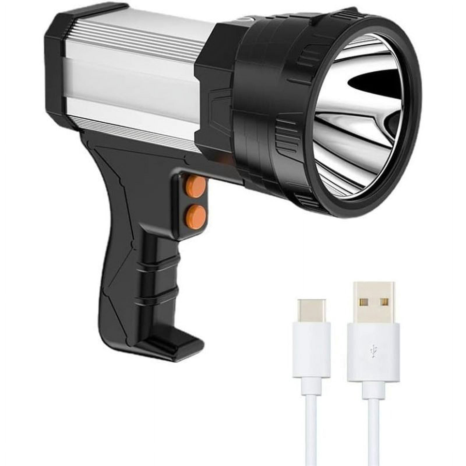 Linterna de mano con foco LED, reflector recargable de lúmenes altos ...