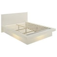 Jessica Queen Platform Bed with Rail Seating White - Walmart.com