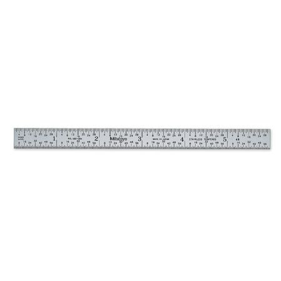 MITUTOYO 182-201 Steel Rule,Flexible,6 In,8/16/32/64ths - Walmart.com ...