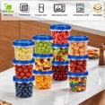 12 Pack 23.5 oz Reusable Freezer Storage Containers with Airtight Twist ...