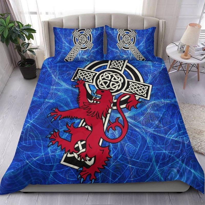 Escocia Celtic Bedding Set - Celtic Cross & Rampant Skew Style ...