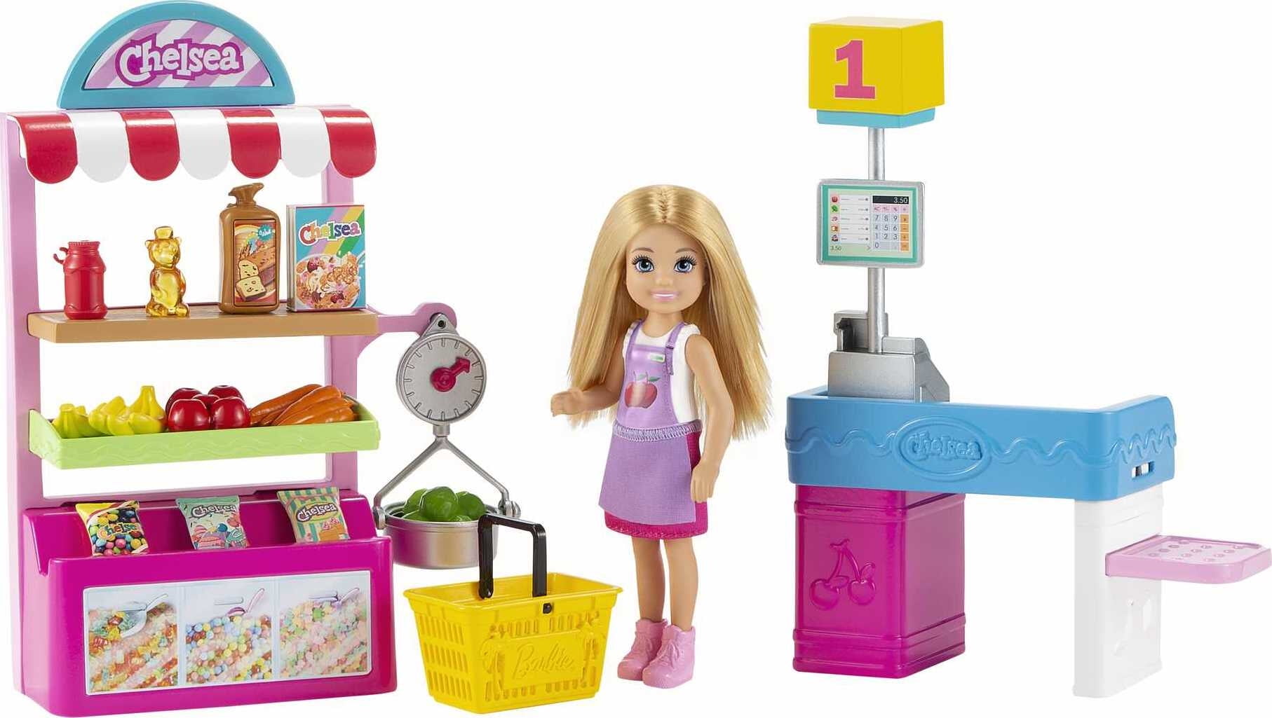 Barbie Chelsea Can Be Snack Stand Playset with Blonde Small Doll & 15 ...