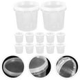 WEAVILUX 18Pcs Clear Storage Containers PP Mini Jars with Lids for ...