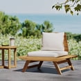 Outdoor Single Acacia Wood Club Chair, Leisure Relax Seat for Patio ...