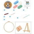 4x Stamped Punch Kits Yarn Rug Hoop Dog Embroidery DIY work - Walmart.com