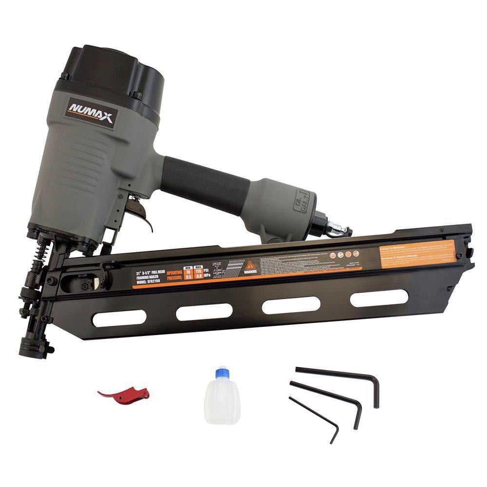 NuMax SFR2190 Pneumatic 21 Degree 3-1/2" Framing Nailer - Walmart.com