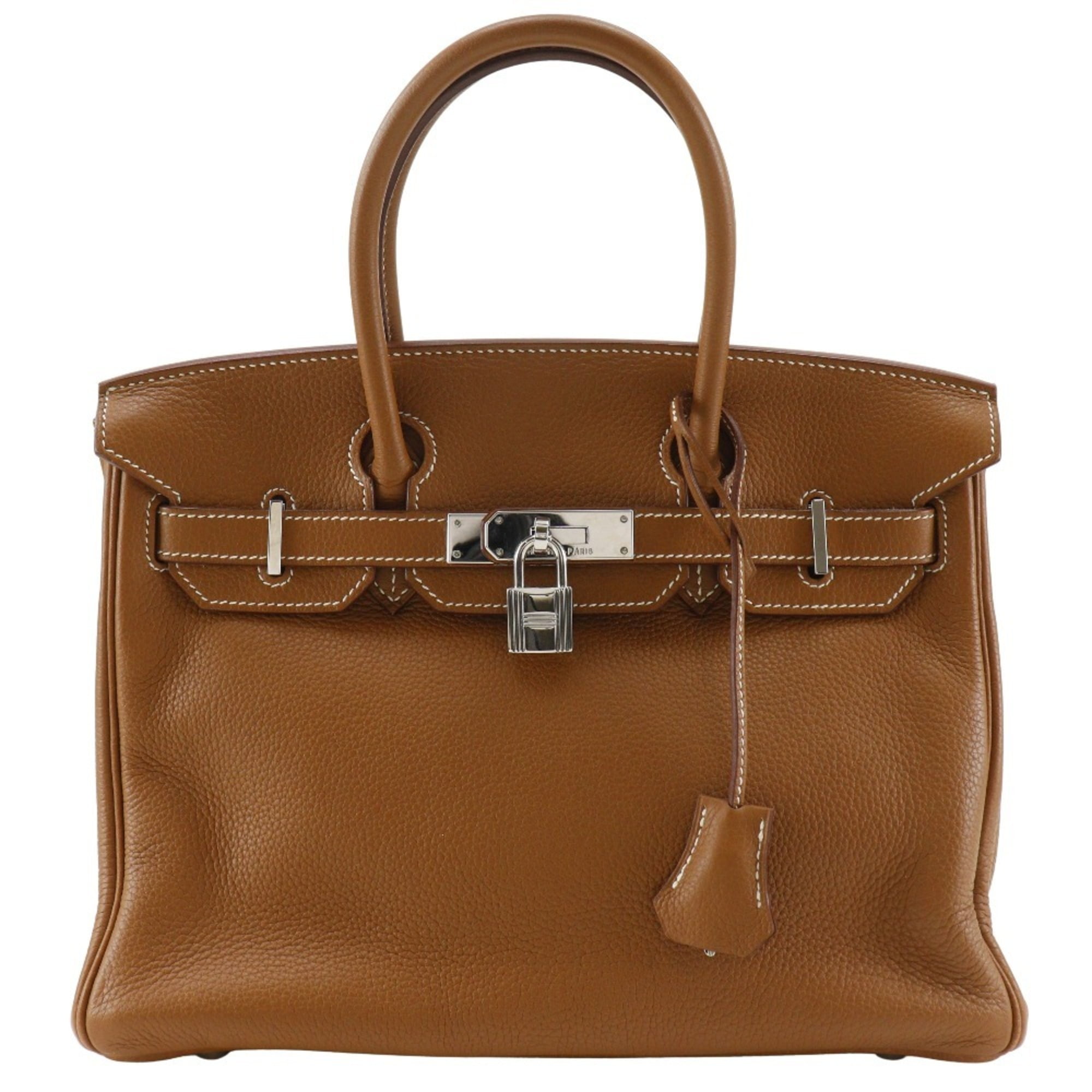 Pre-Owned Hermes Hermès Birkin 30 Handbag, Togo Gold, 2006, Brown, Size ...