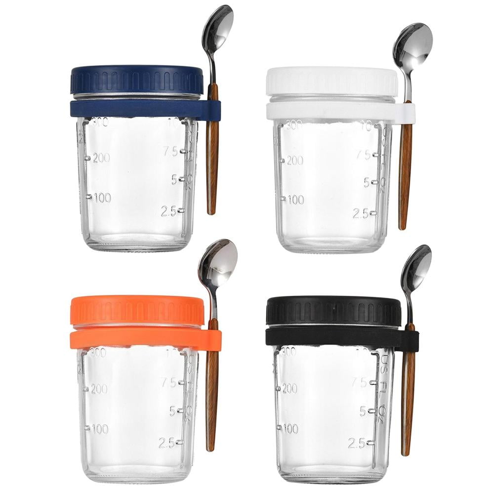 Overnight Oats Jars|Overnight Oats Container with Lid and Spoon 14 oz ...