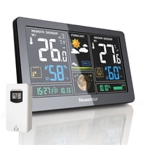 Newentor Projection Alarm Clock with Weather Station, Weather Station ...