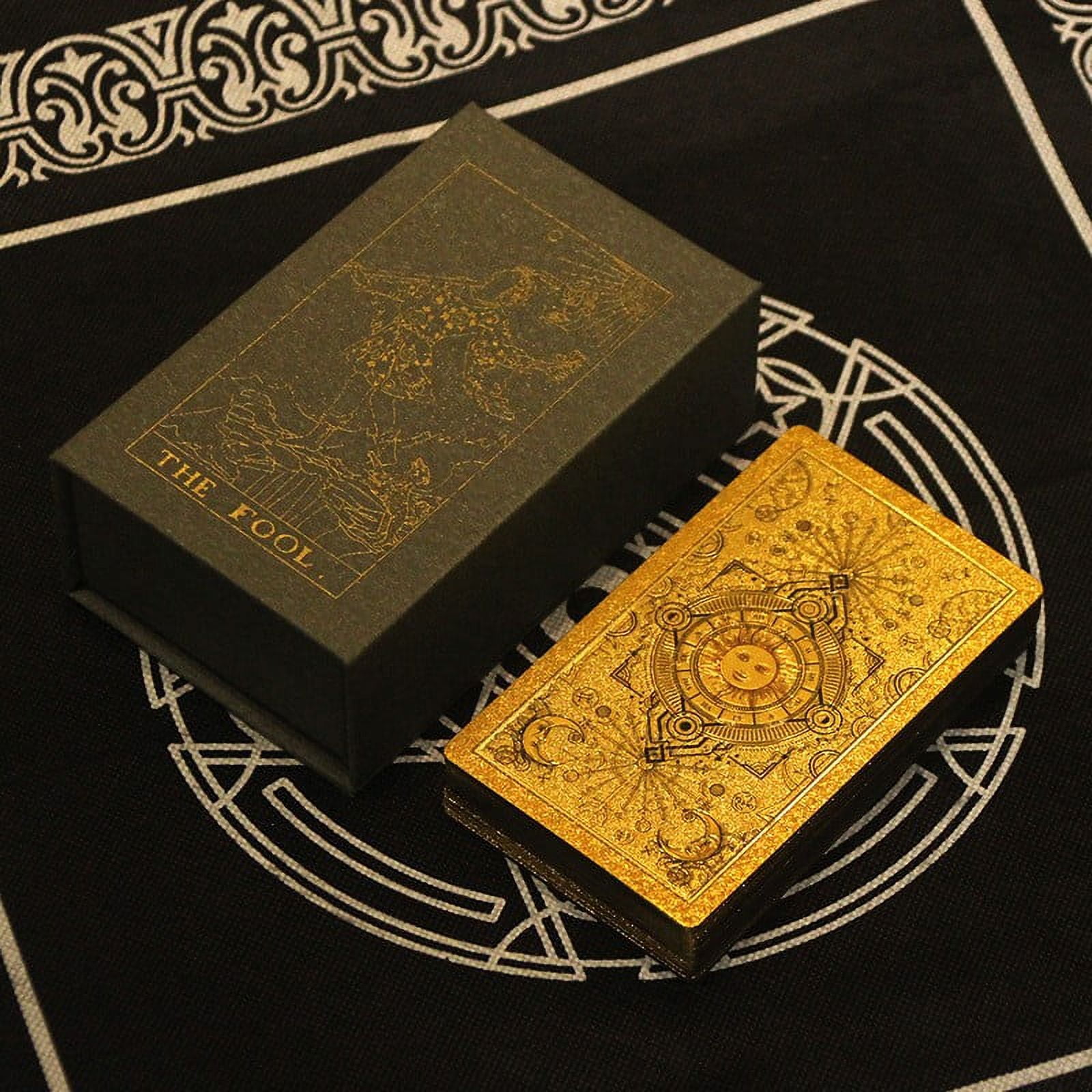 Luxury Gold Foil Tarot Deck | Gold Tarot Cards With 36 Page Guide Book ...