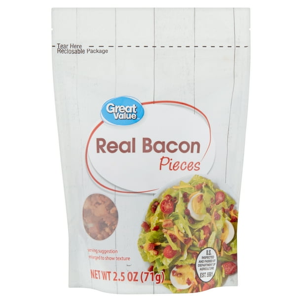 Great Value Real Bacon Pieces, 2.5 oz - Walmart.com