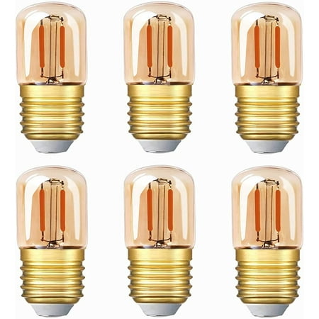 TILIYHELLO Mini Tubular LED Light Bulb, 1W T28 Edison LED Filament Bulb ...