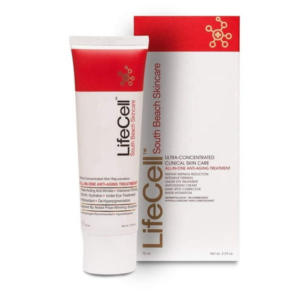 LifeCell Genuine South Beach Skincare All-in-One Anti-Aging Treatment ...