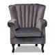 Baxton Studio Relena Wingback Chair, Gray - Walmart.com