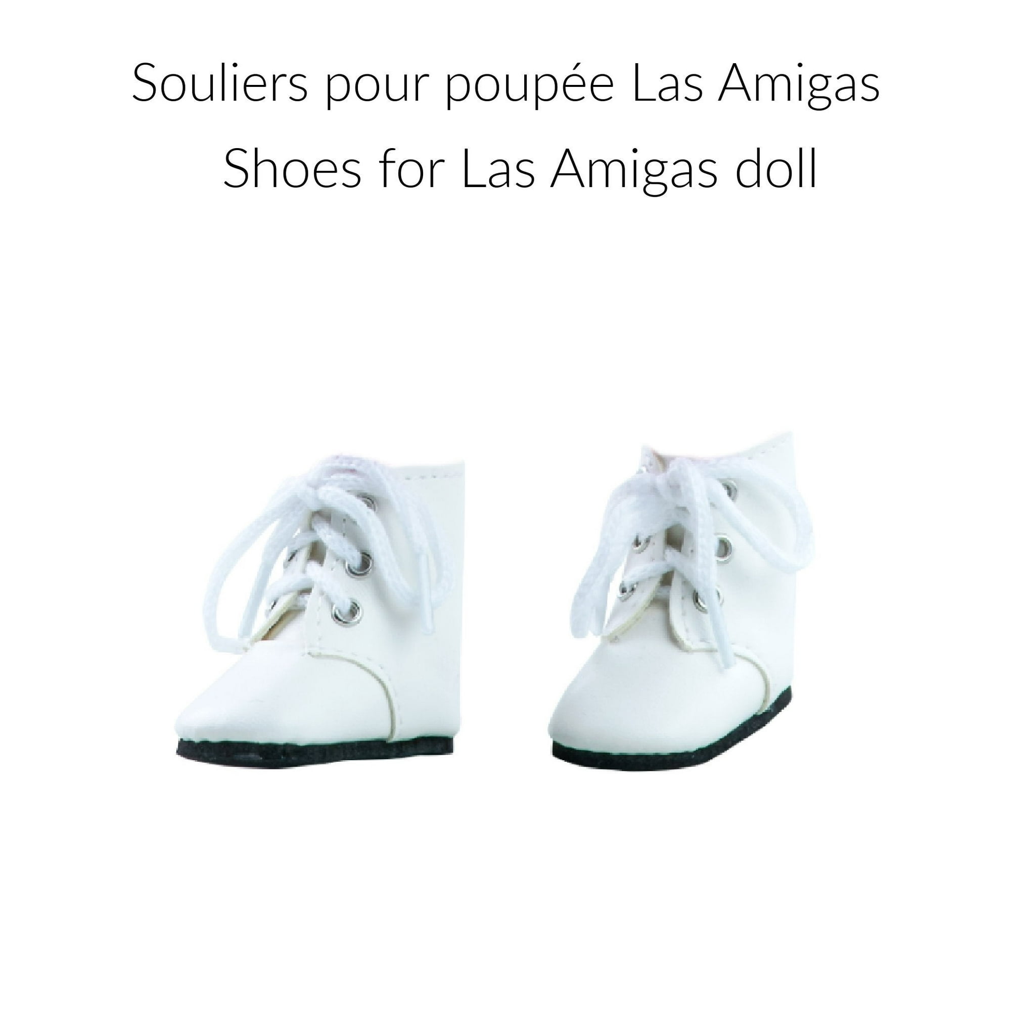 Click here for Las Amigas Doll Shoes - White Ankle Boots - Paola... prices