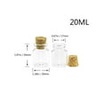Mini Small Tiny Vials Set: 6pcs 20ml Transparent Glass Bottles with ...