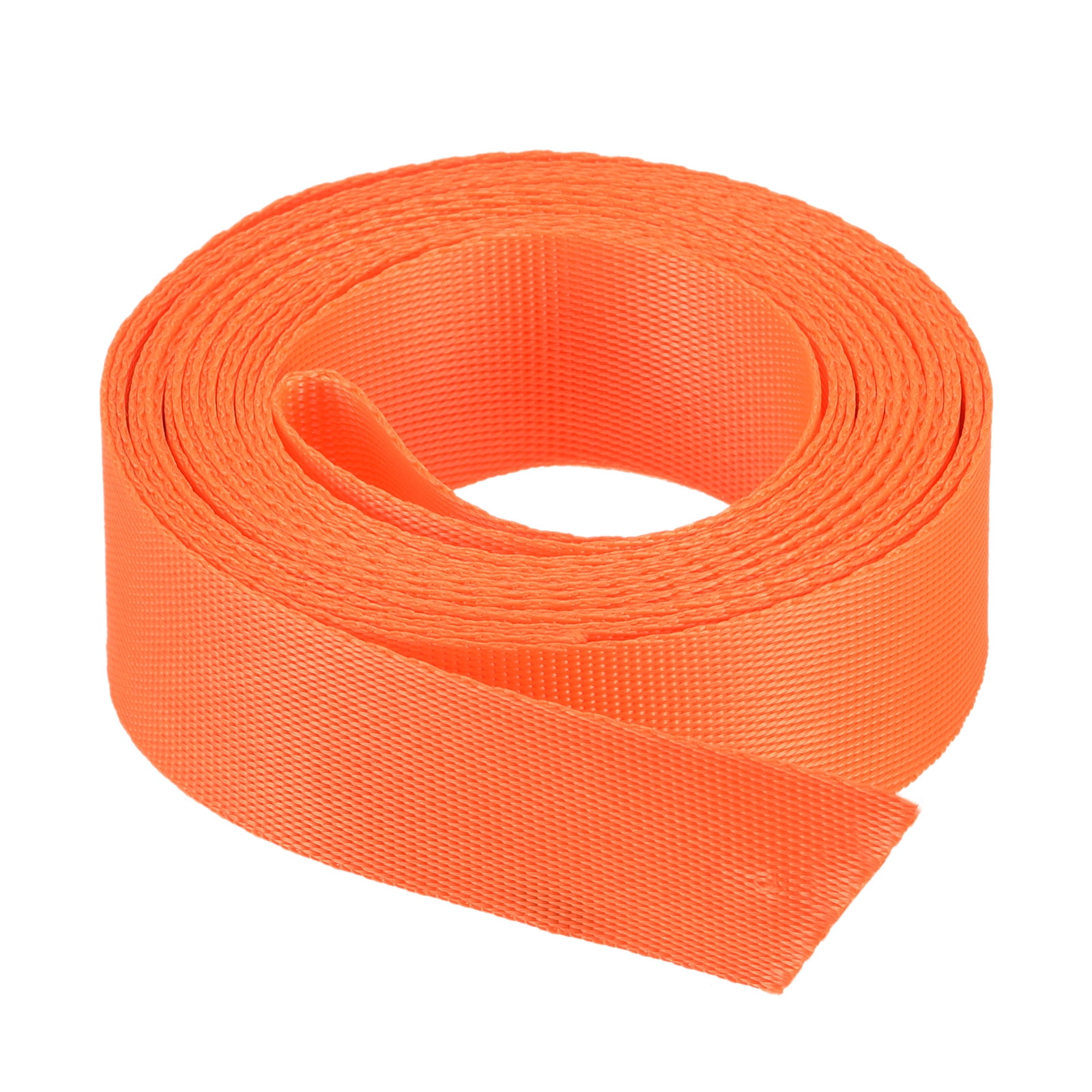 Uxcell Flat Nylon Webbing Strap 1 Inch 4 Yards Bright Orange for ...