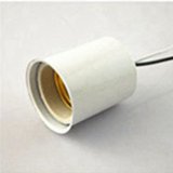 2Pcs E27 Ceramic Screw Base Round Led Light Bulb Lamp Socket Holder ...