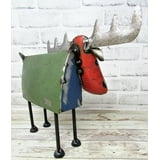 Rustic Large 14.5 in x 12 in Repurposed Scrap Metal Moose Statue Home ...